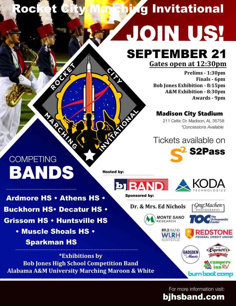 Rocket City Marching Invitational – Bob Jones High School Bands